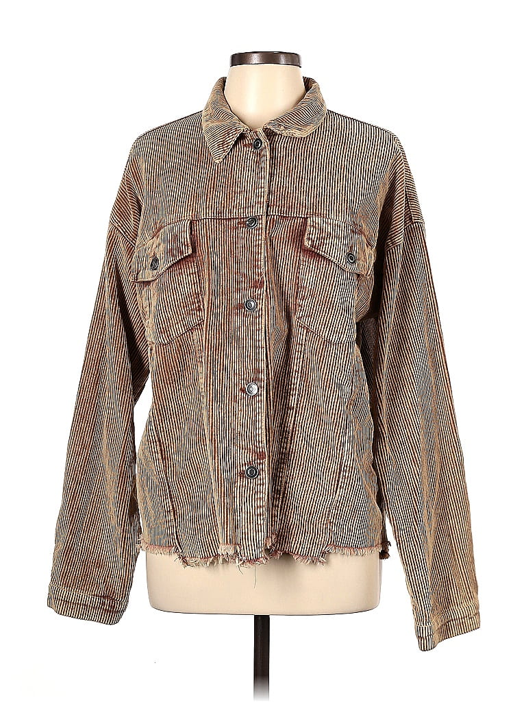 Mazik 100% Cotton Brown Jacket Size L - 65% off | thredUP