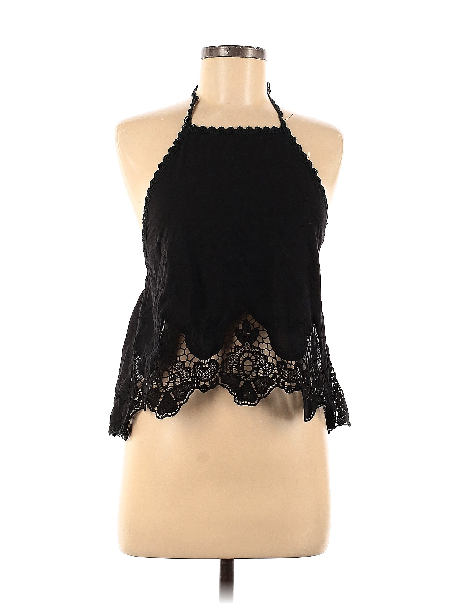 TOBI 100% Cotton Black Halter Top Size M - 66% off | thredUP