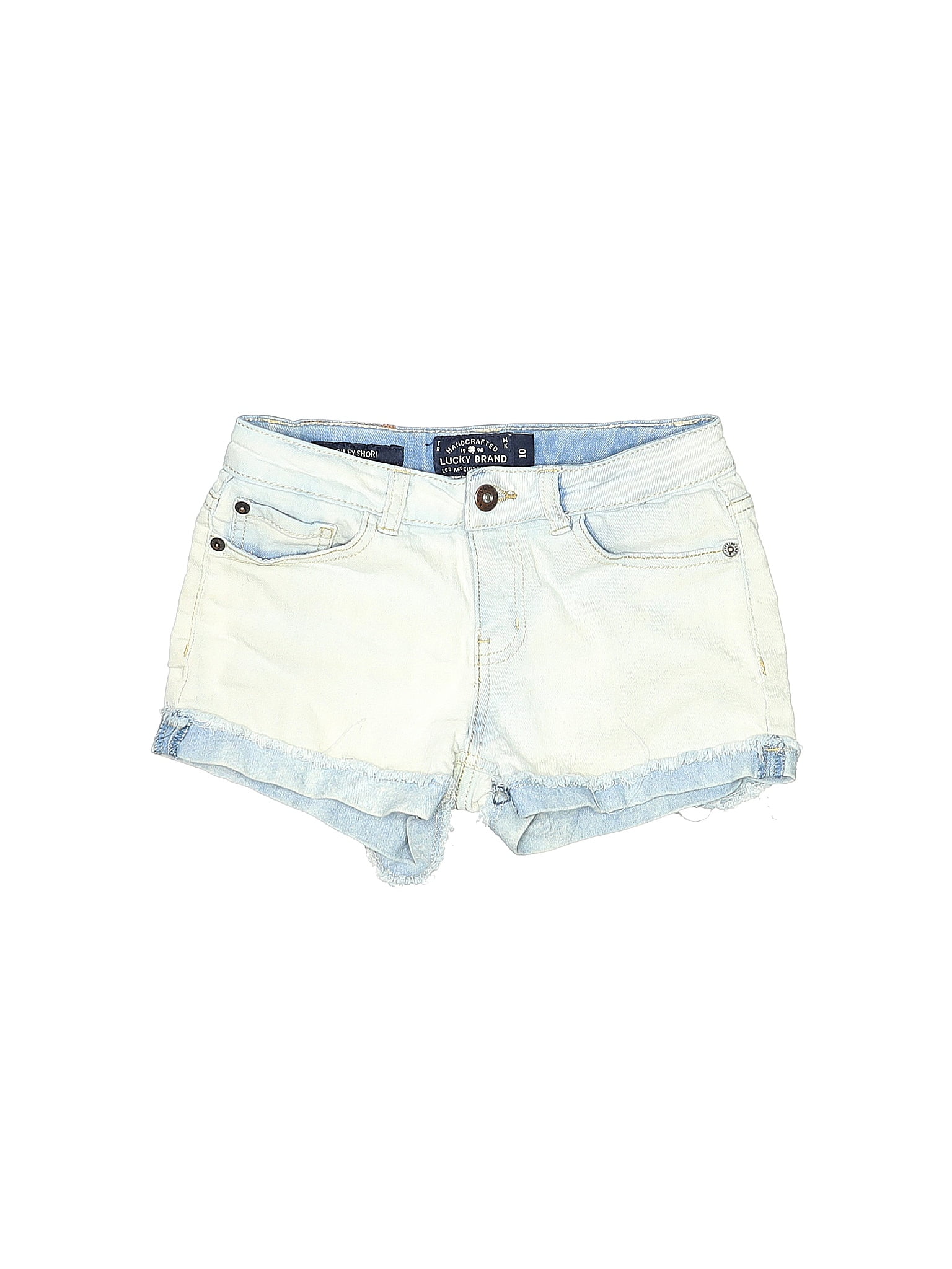 Lucky Brand Solid Blue Denim Shorts Size 10 - 66% off | thredUP