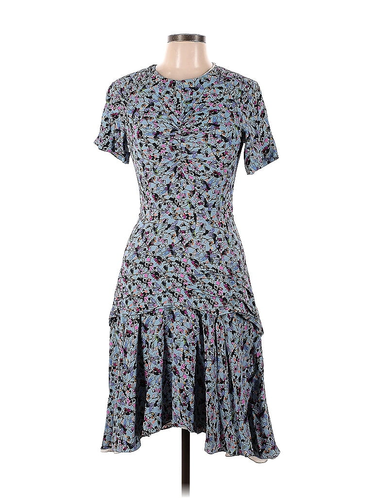 Jason Wu Collection 100% Viscose Floral Multi Color Blue Blue Floral ...