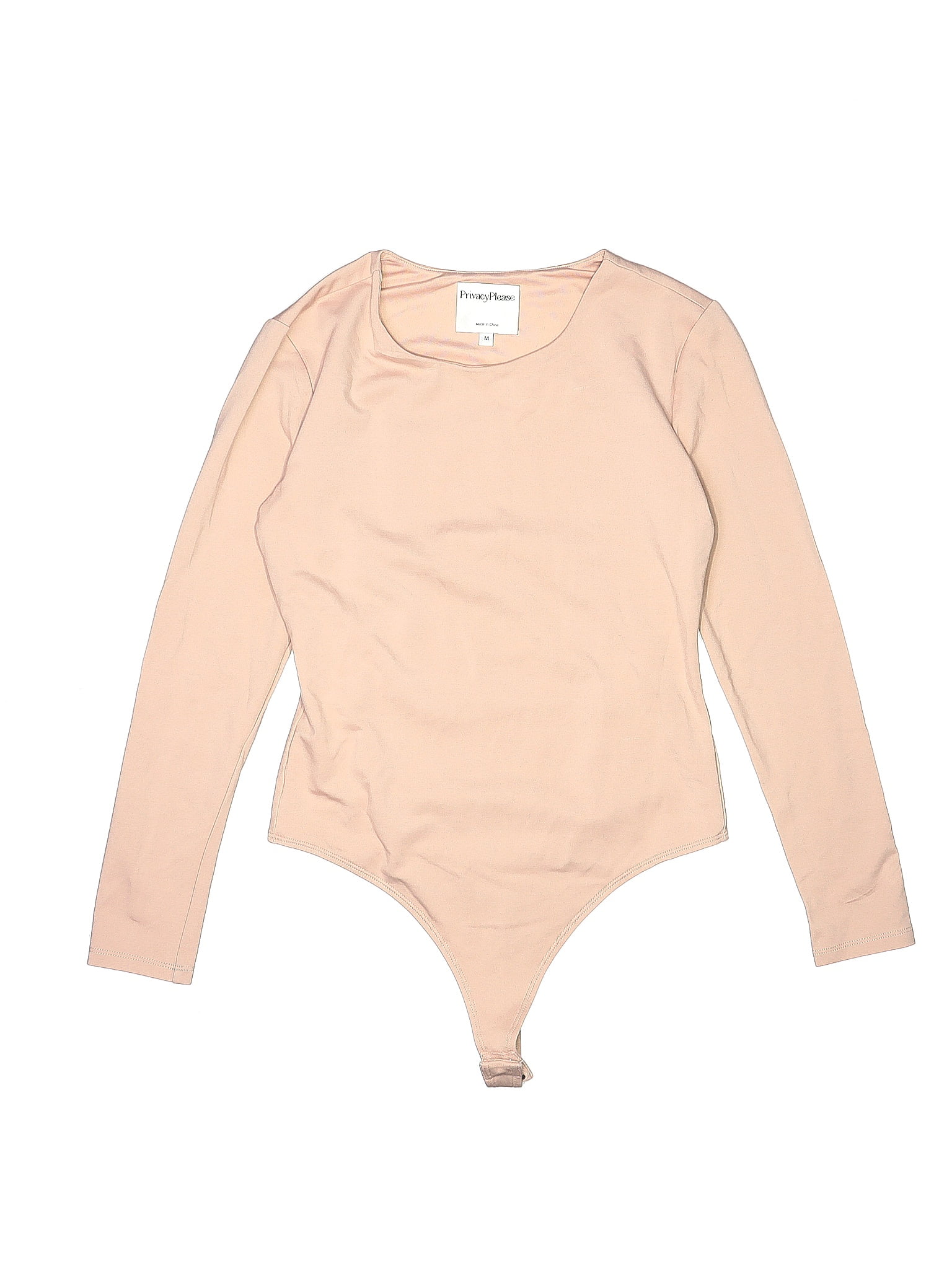 Privacy Please Solid Tan Bodysuit Size M - 76% off | thredUP
