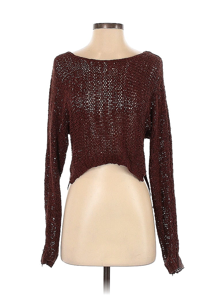 Leith Color Block Brown Burgundy Pullover Sweater Size XS - 80% off ...