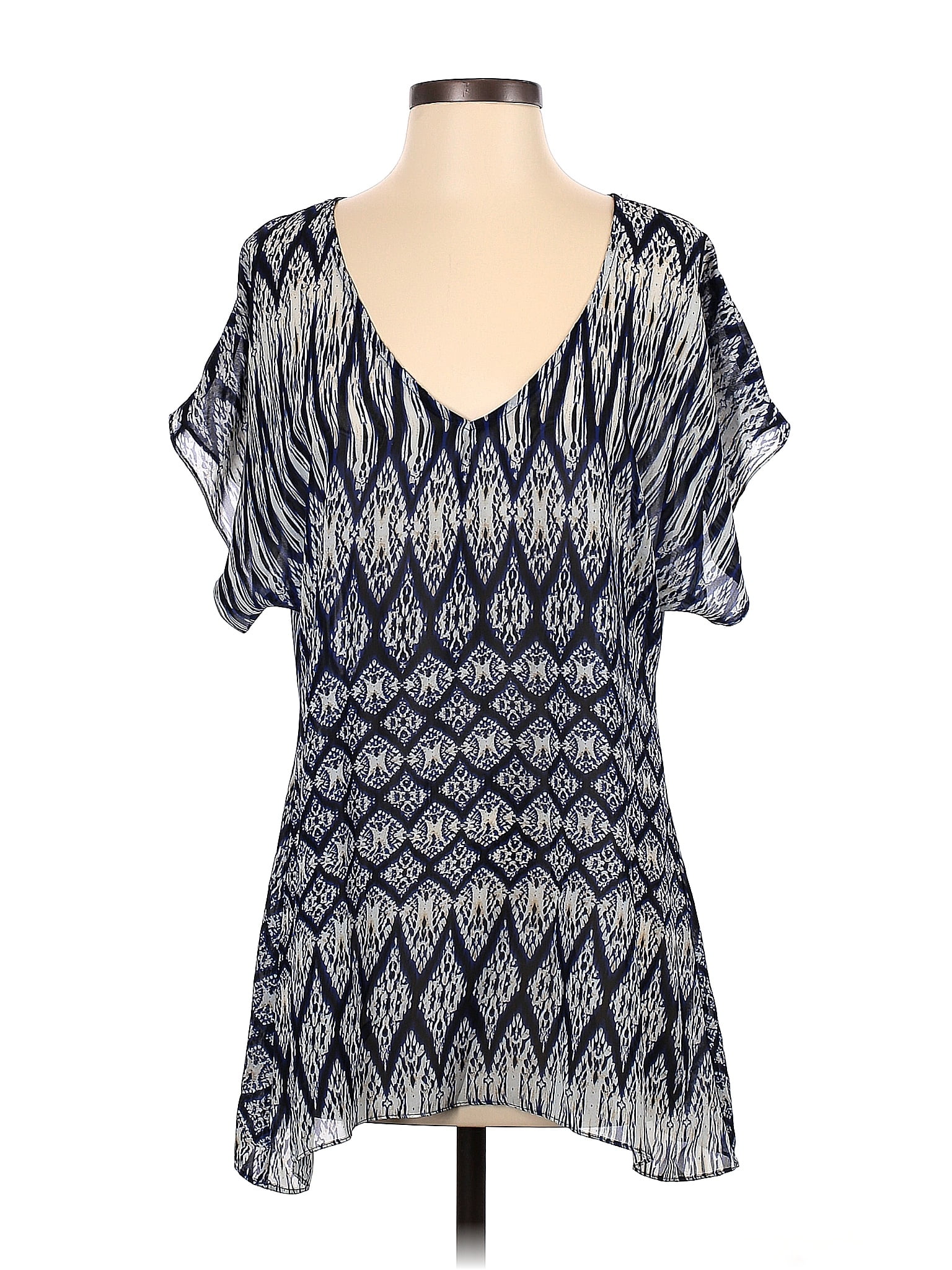 Show Me Your Mumu Multi Color Blue Short Sleeve Blouse Size S - 71% off ...