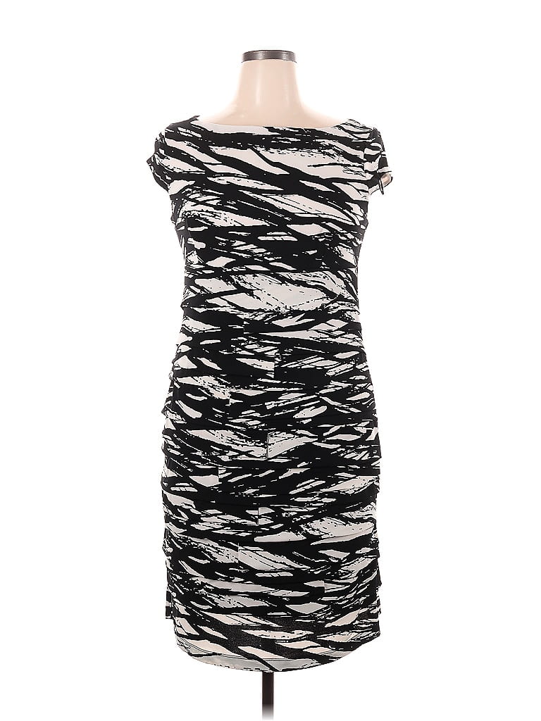 SD Collection Zebra Print Multi Color Black Casual Dress Size 14 - 47% ...