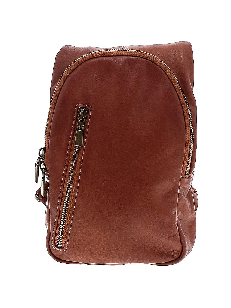 Sundance 100% Leather Solid Brown Leather Crossbody Bag One Size - 64% ...