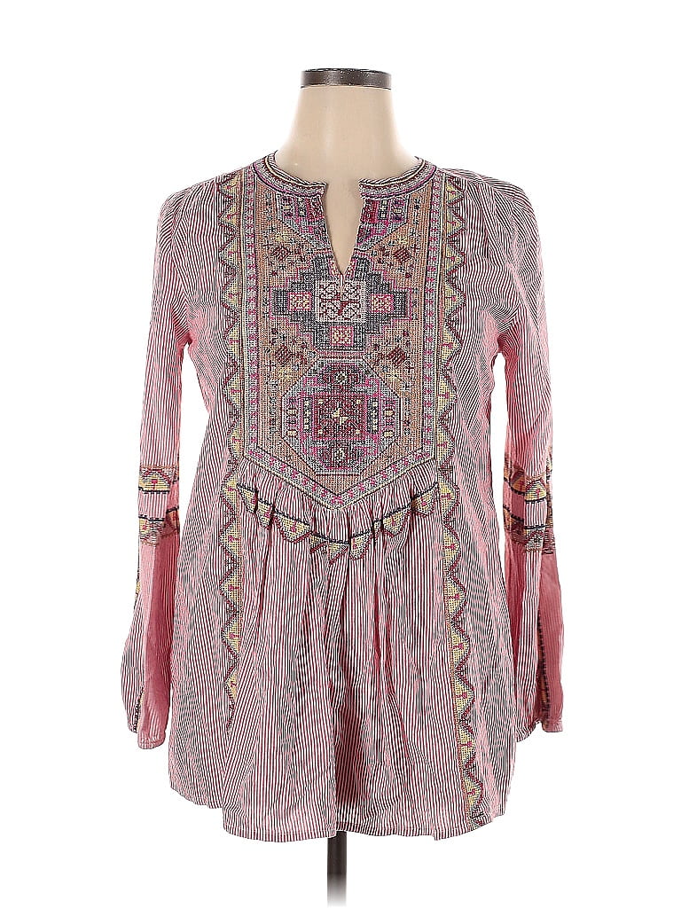 Tolani 100% Cotton Pink Long Sleeve Blouse Size XL - 78% off | thredUP