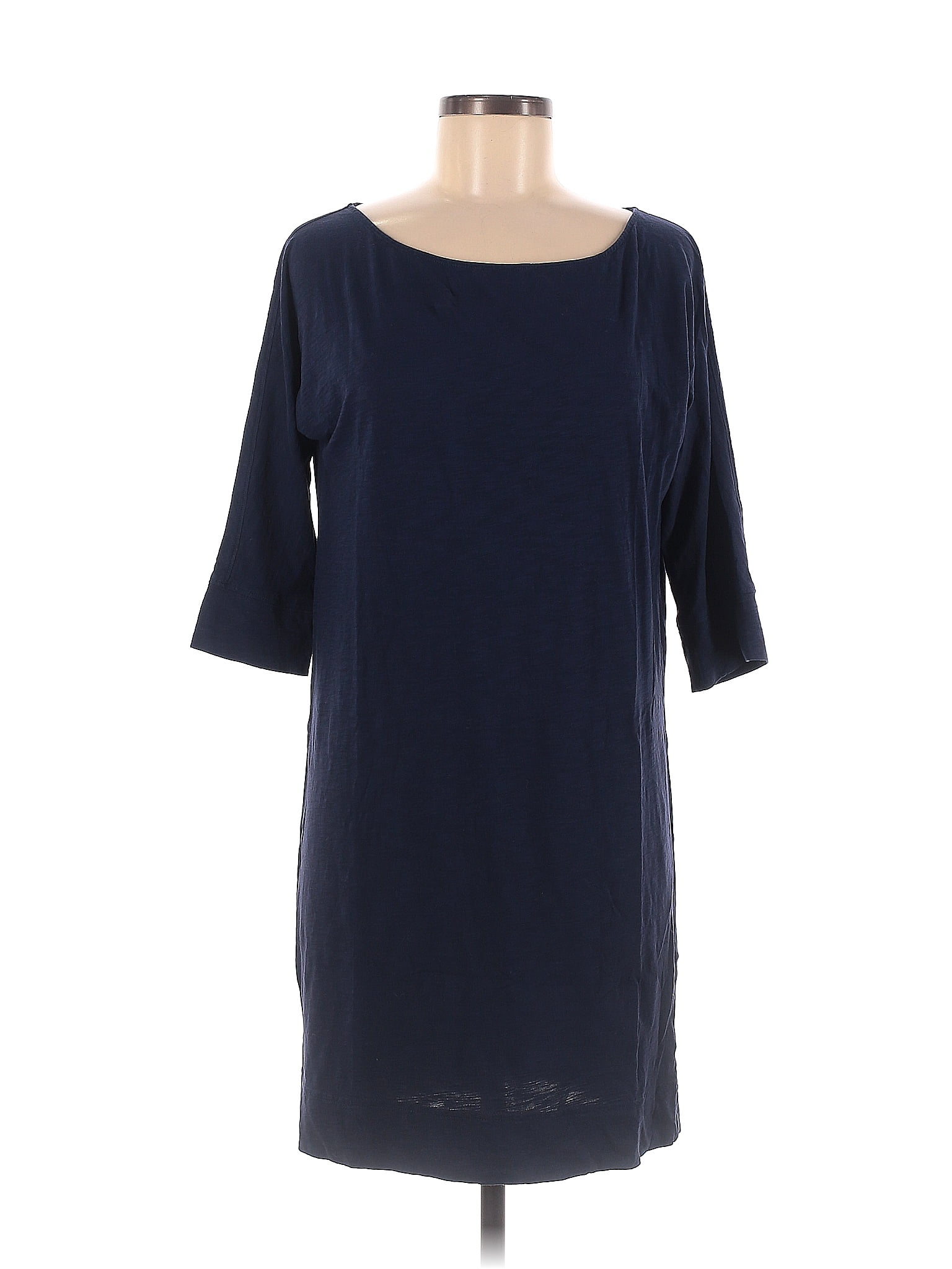 Lilly Pulitzer 100 Cotton Solid Navy Blue Casual Dress Size M 67