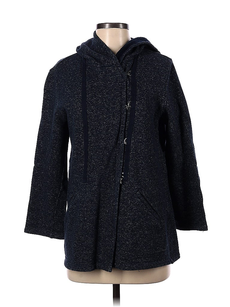 Max Studio 100% Cotton Solid Navy Blue Jacket Size S - 73% off | thredUP