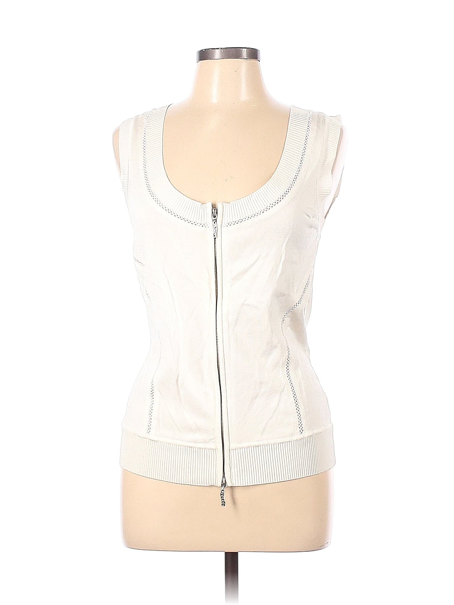 Cache Solid White Vest Size L - 67% off | thredUP