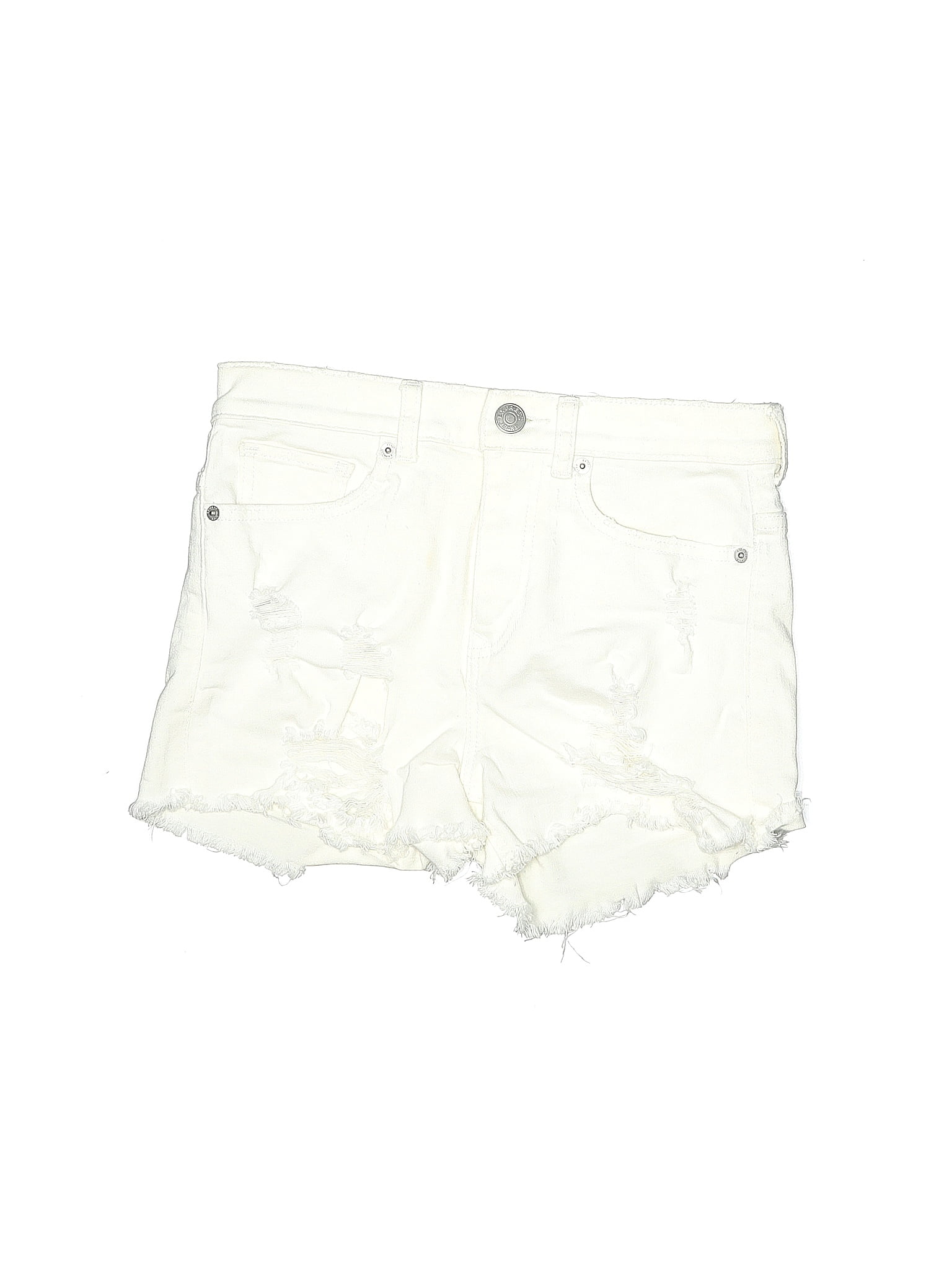 Express Jeans Solid White Denim Shorts Size 0 62 Off Thredup