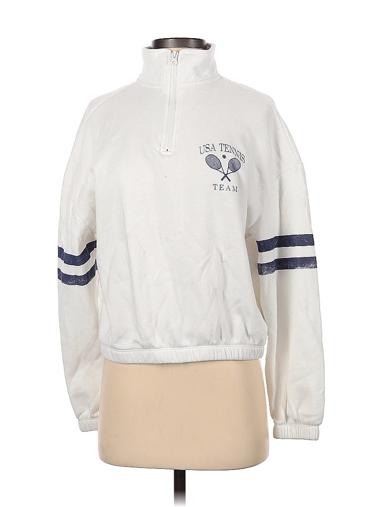 Grayson Threads Color Block Solid White Silver Turtleneck Sweater Size ...