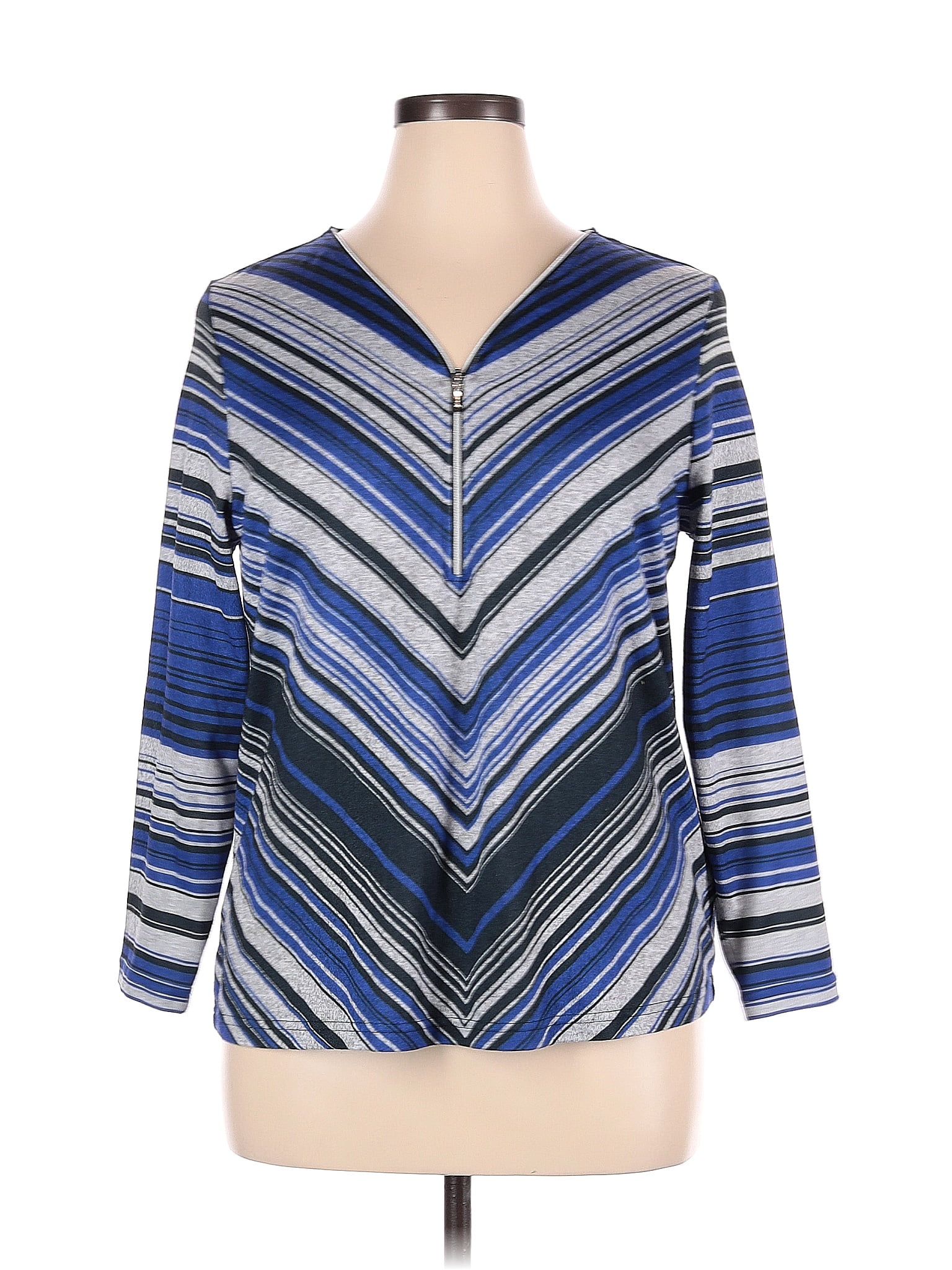 Unbranded Chevron-herringbone Color Block Chevron Multi Color Blue Long ...