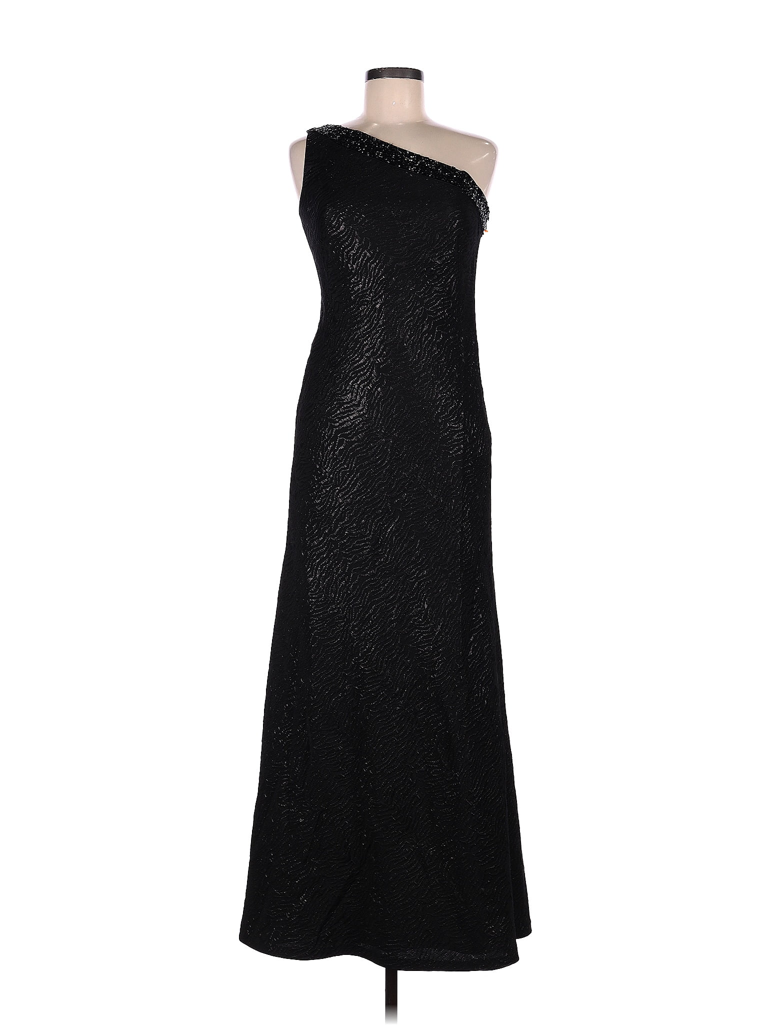 Carmen Marc Valvo Solid Black Cocktail Dress Size 6 79 Off Thredup