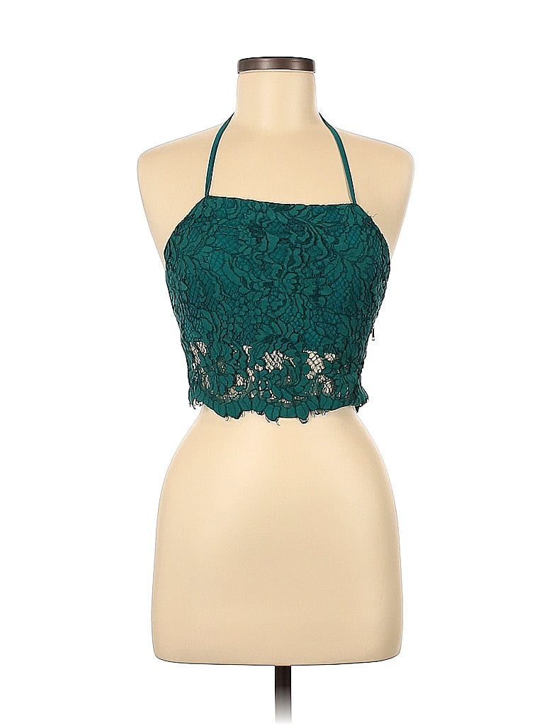 Vivian Teal Halter Top Size M - 46% off | thredUP
