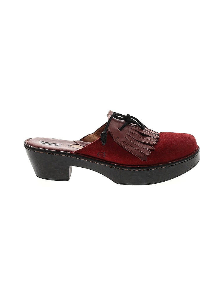 Born 100% Leather Solid Maroon Red Mule/Clog Size 11 - 64% off | thredUP