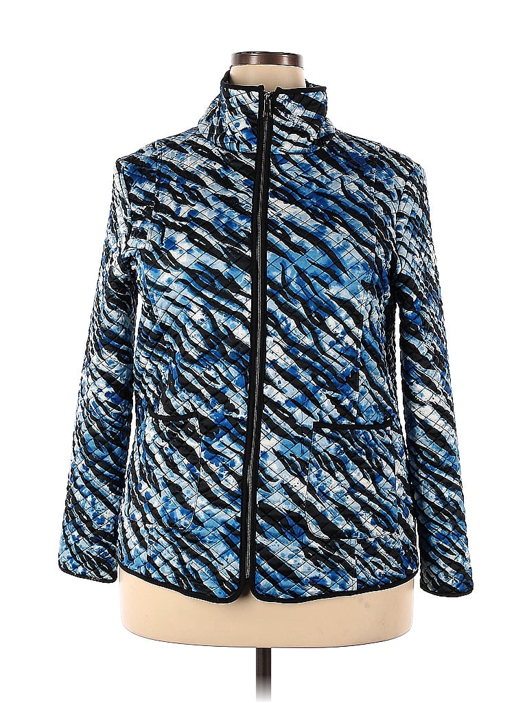Design History Multi Color Blue Jacket Size XXL - 78% off | thredUP