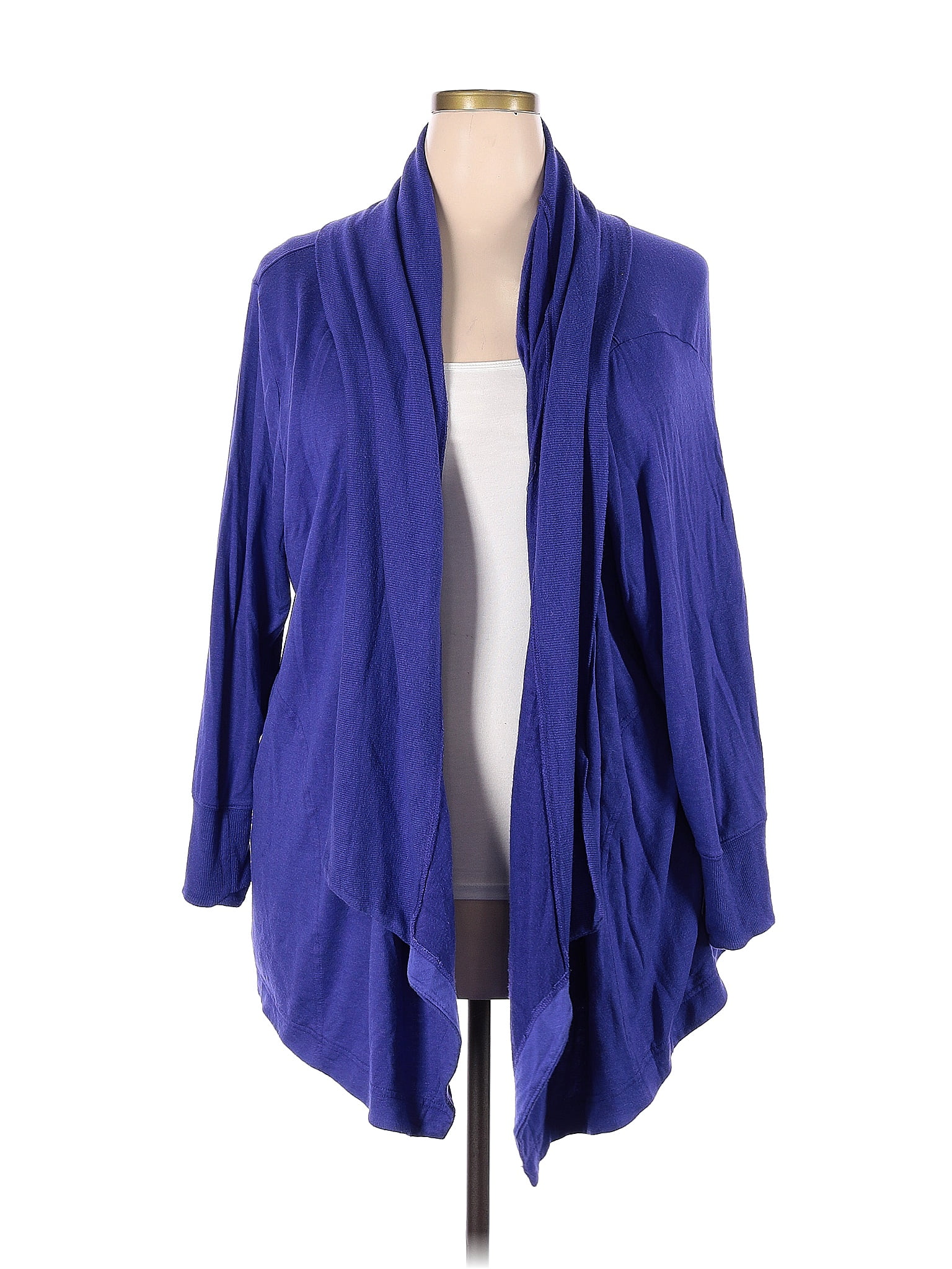 Athleta Color Block Solid Sapphire Blue Cardigan Size 2X (Plus) - 52% ...