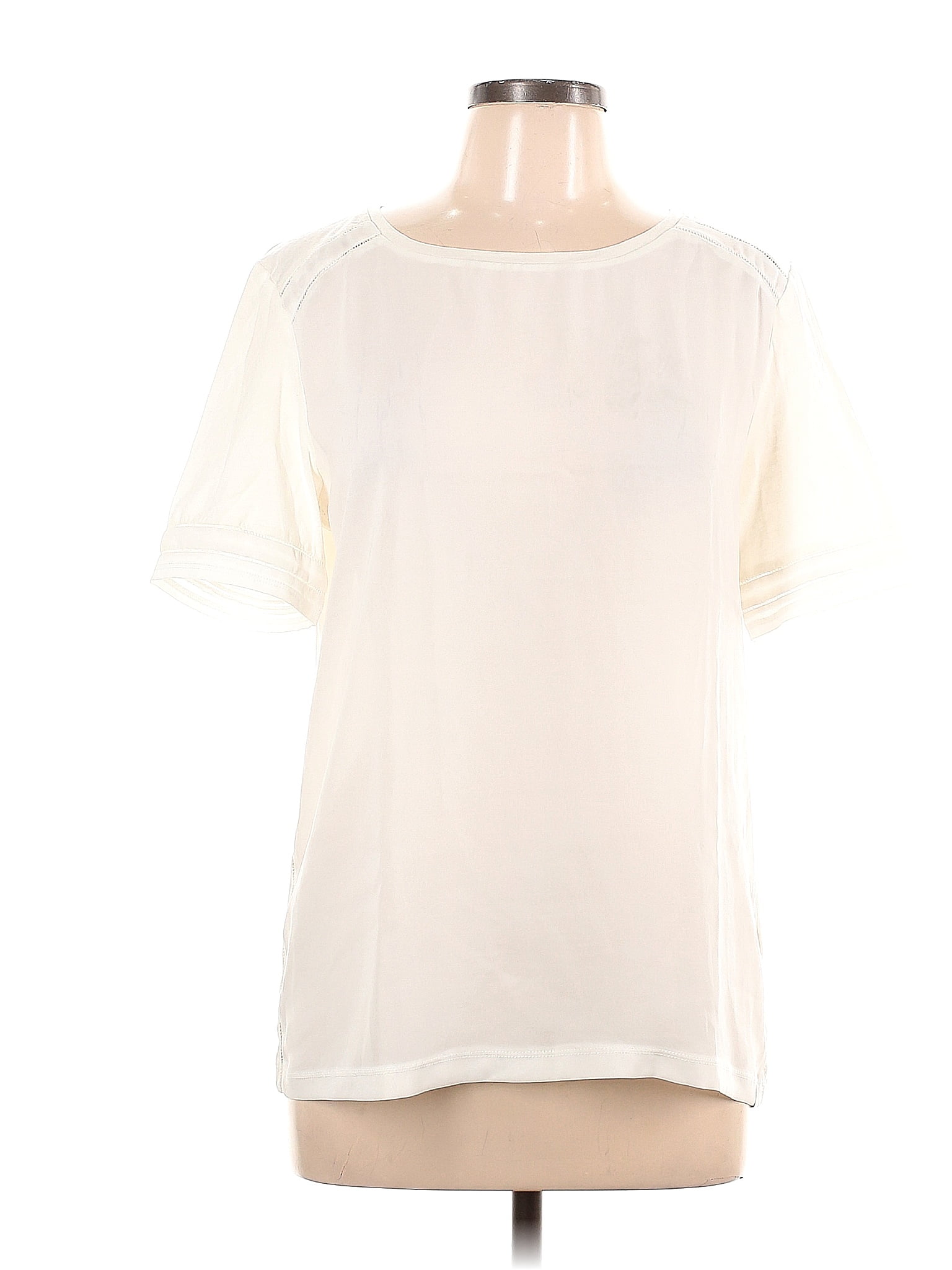 Scotch And Soda Ivory Short Sleeve Blouse Size L 76 Off Thredup