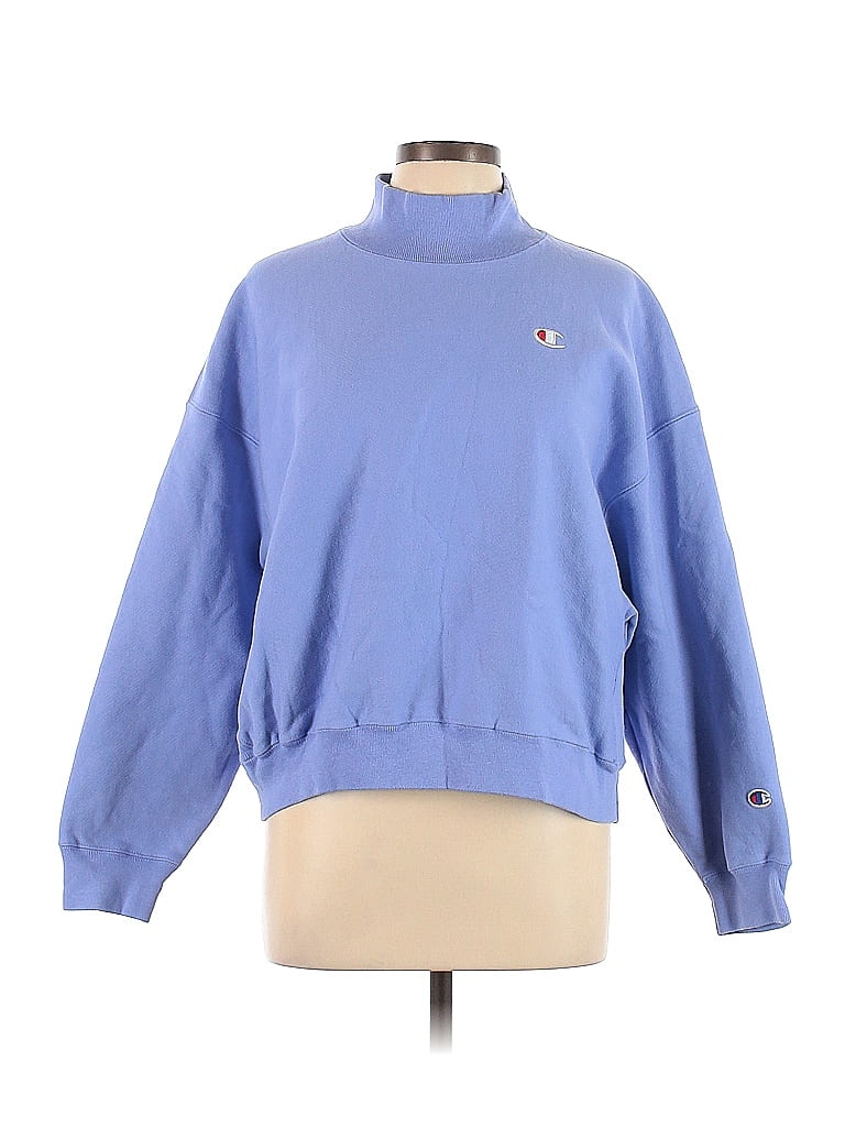 Champion Color Block Solid Blue Turtleneck Sweater Size L - 43% off ...