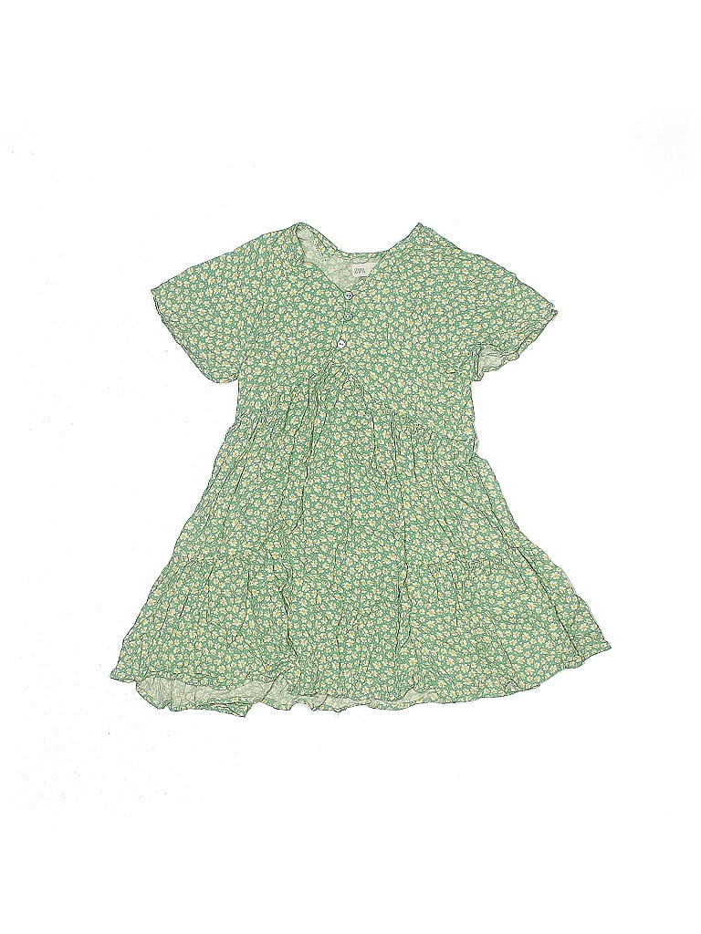 Zara 100 Viscose Floral Green Dress Size 7 54 Off Thredup