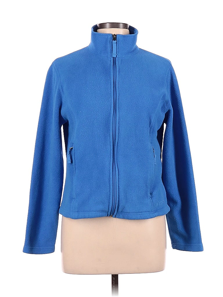 L.L.Bean 100% Polyester Solid Blue Track Jacket Size M - 53% off | thredUP