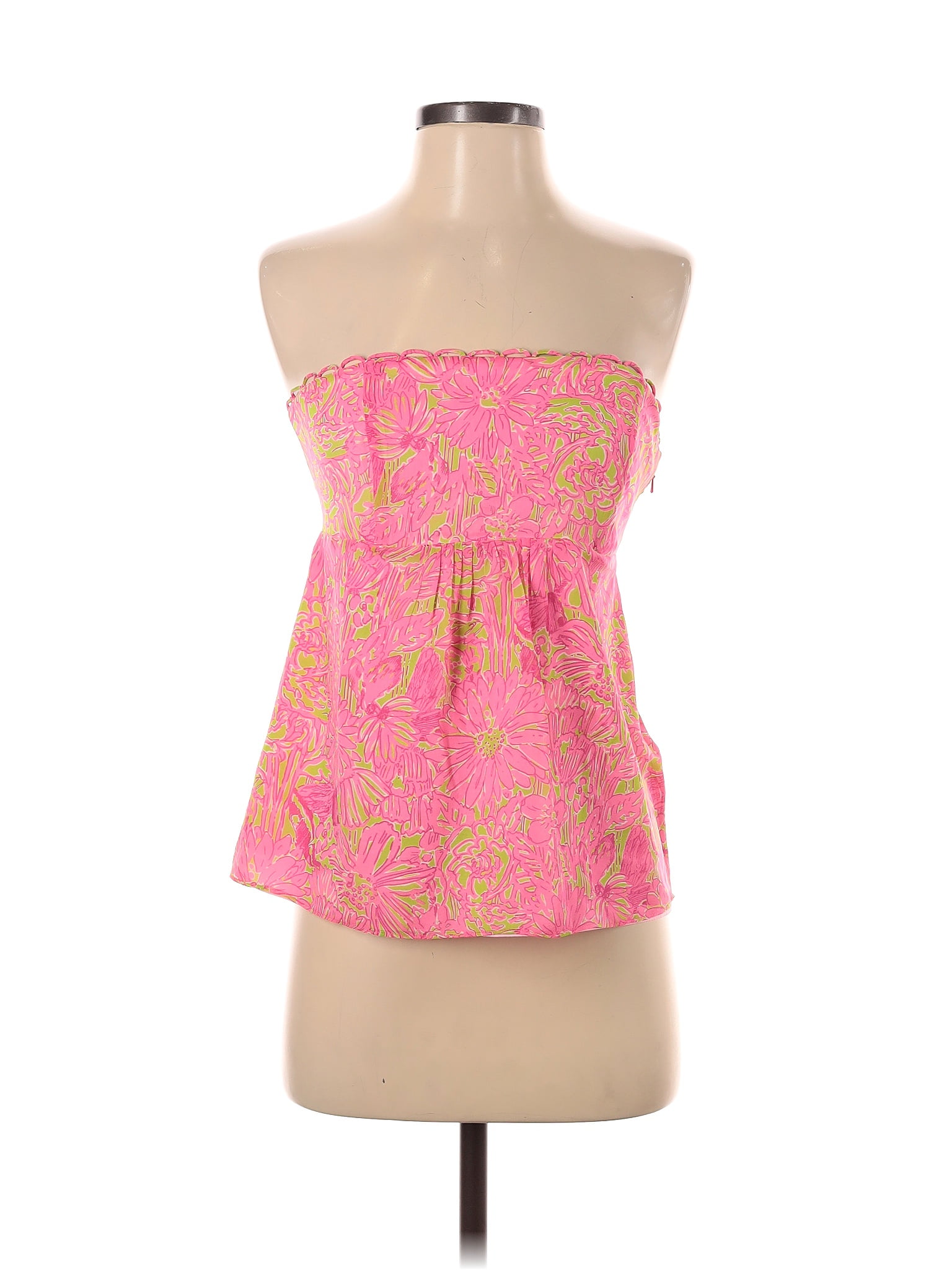 Lilly Pulitzer 100 Silk Multi Color Pink Tube Top Size 2 68 Off