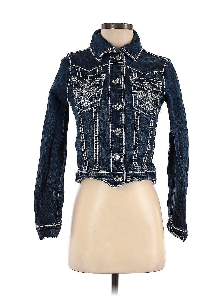 L A Idol Teal Blue Denim Jacket Size S 75 Off Thredup