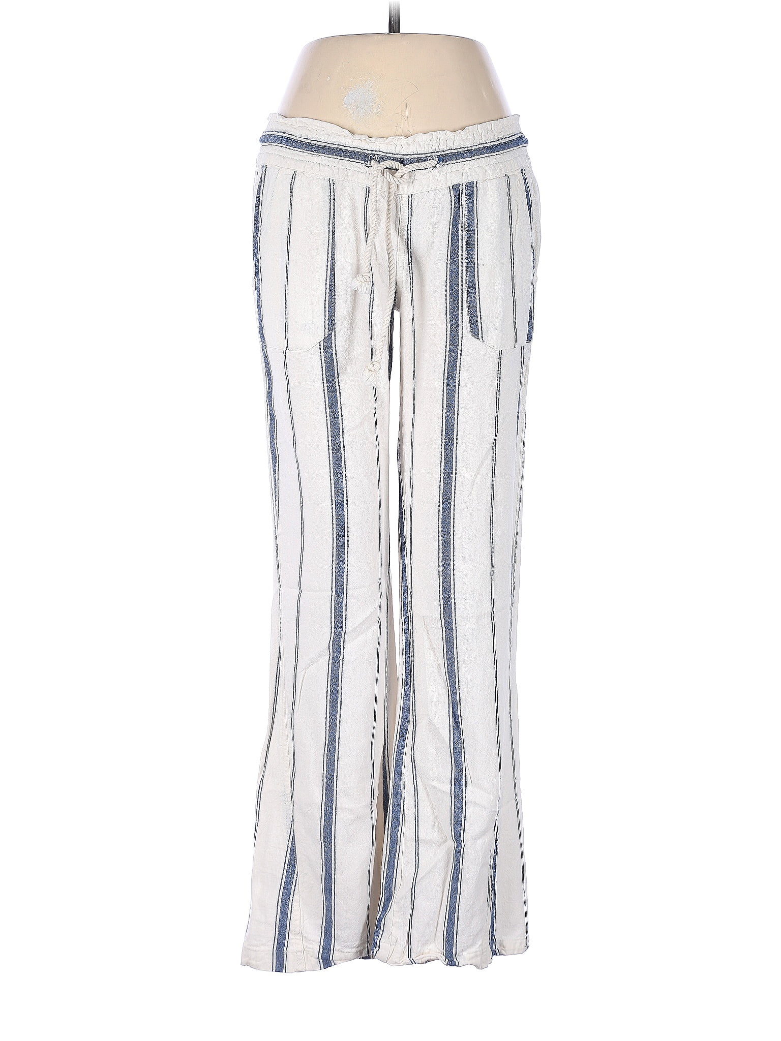 Roxy Stripes White Ivory Casual Pants Size S - 54% off | thredUP