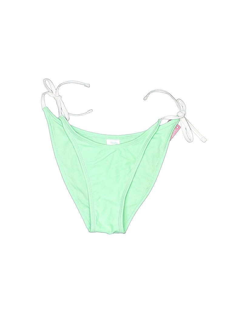 Xhilaration 100 Recycled Plastic Solid Green Swimsuit Bottoms Size M