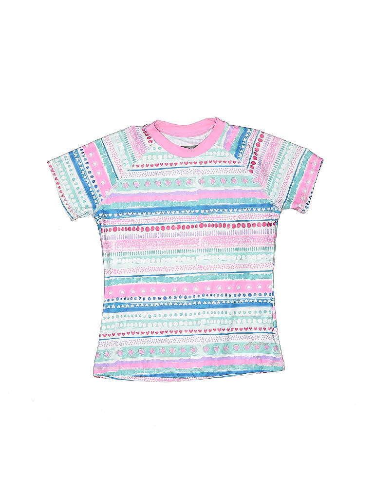 Eddie Bauer Stripes Pink Rash Guard Size M (Kids) - 59% off | thredUP
