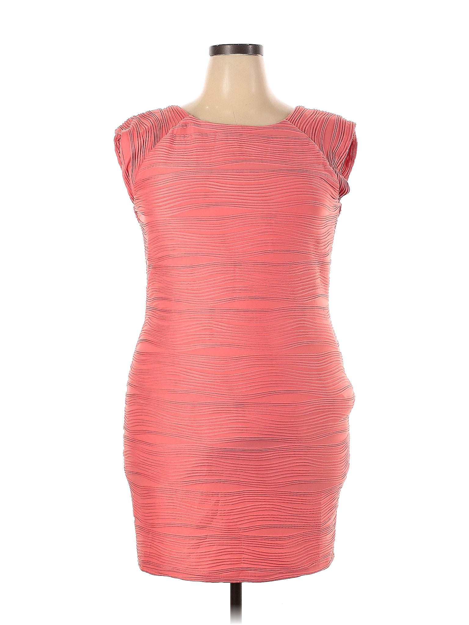 AX Paris Marled Pink Casual Dress Size 18 (Plus) - 47% off | ThredUp