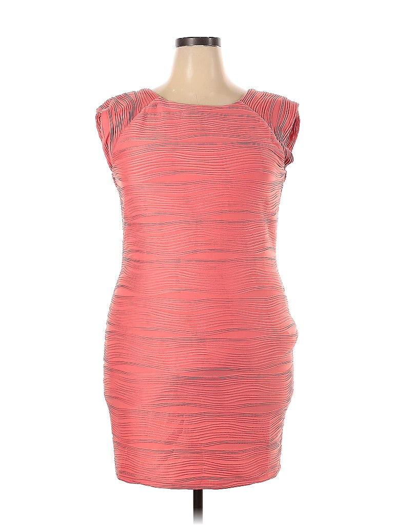Ax Paris Marled Pink Casual Dress Size 18 Plus 47 Off Thredup