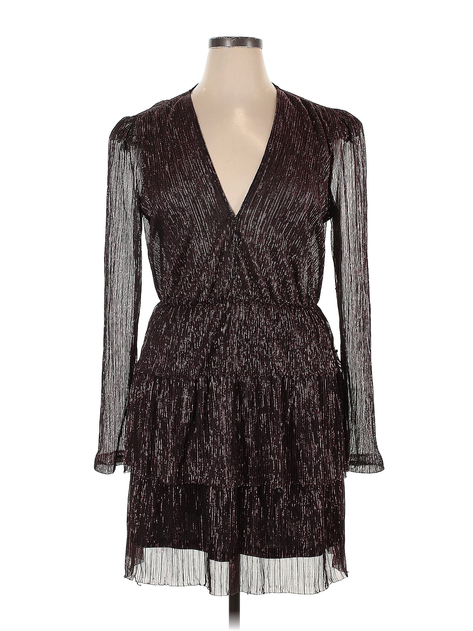 Socialite 100% Polyester Metallic Brown Cocktail Dress Size XL - 41% ...