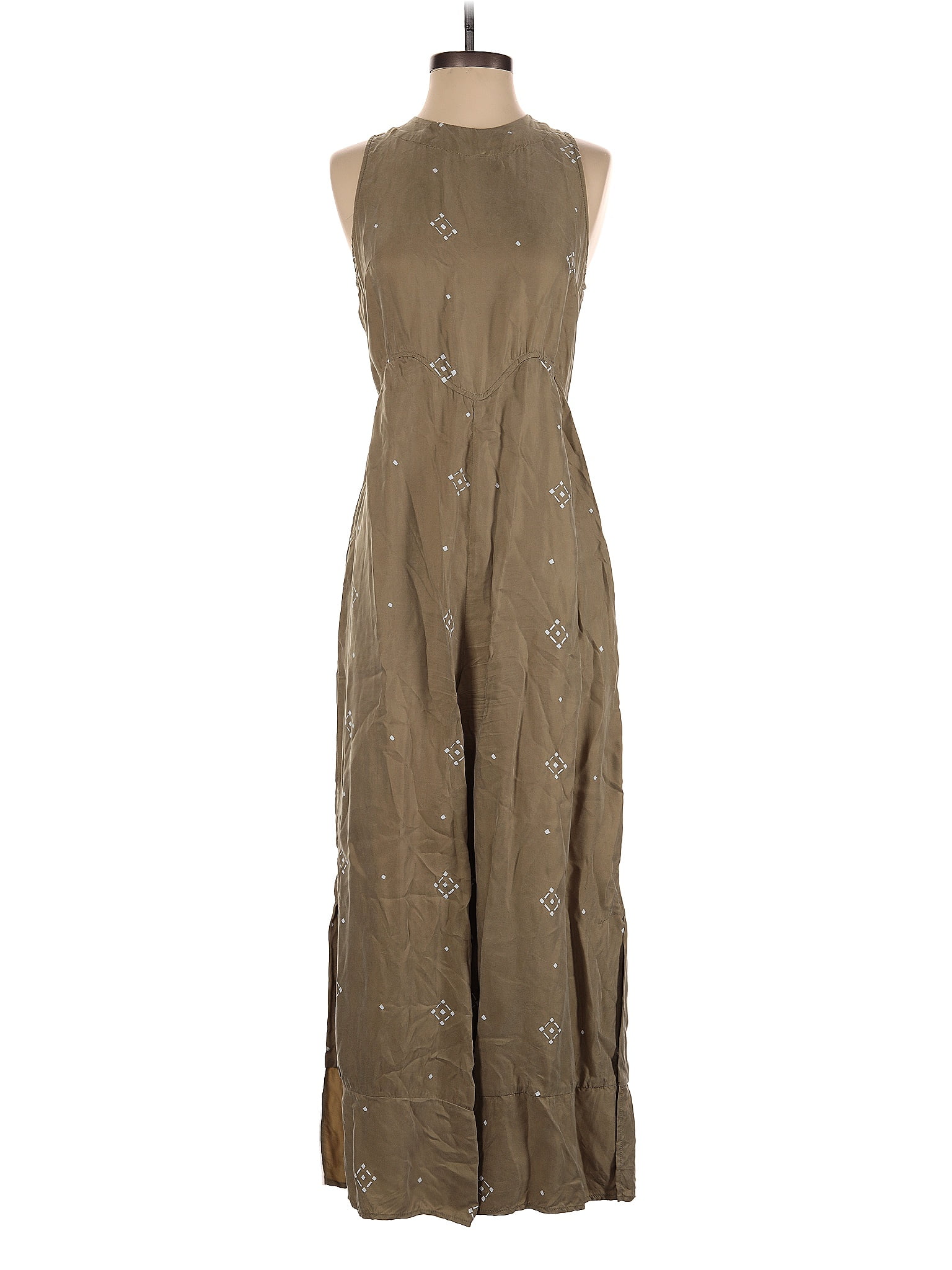 Sancia Solid Green Brown Jumpsuit Size S - 39% off | thredUP