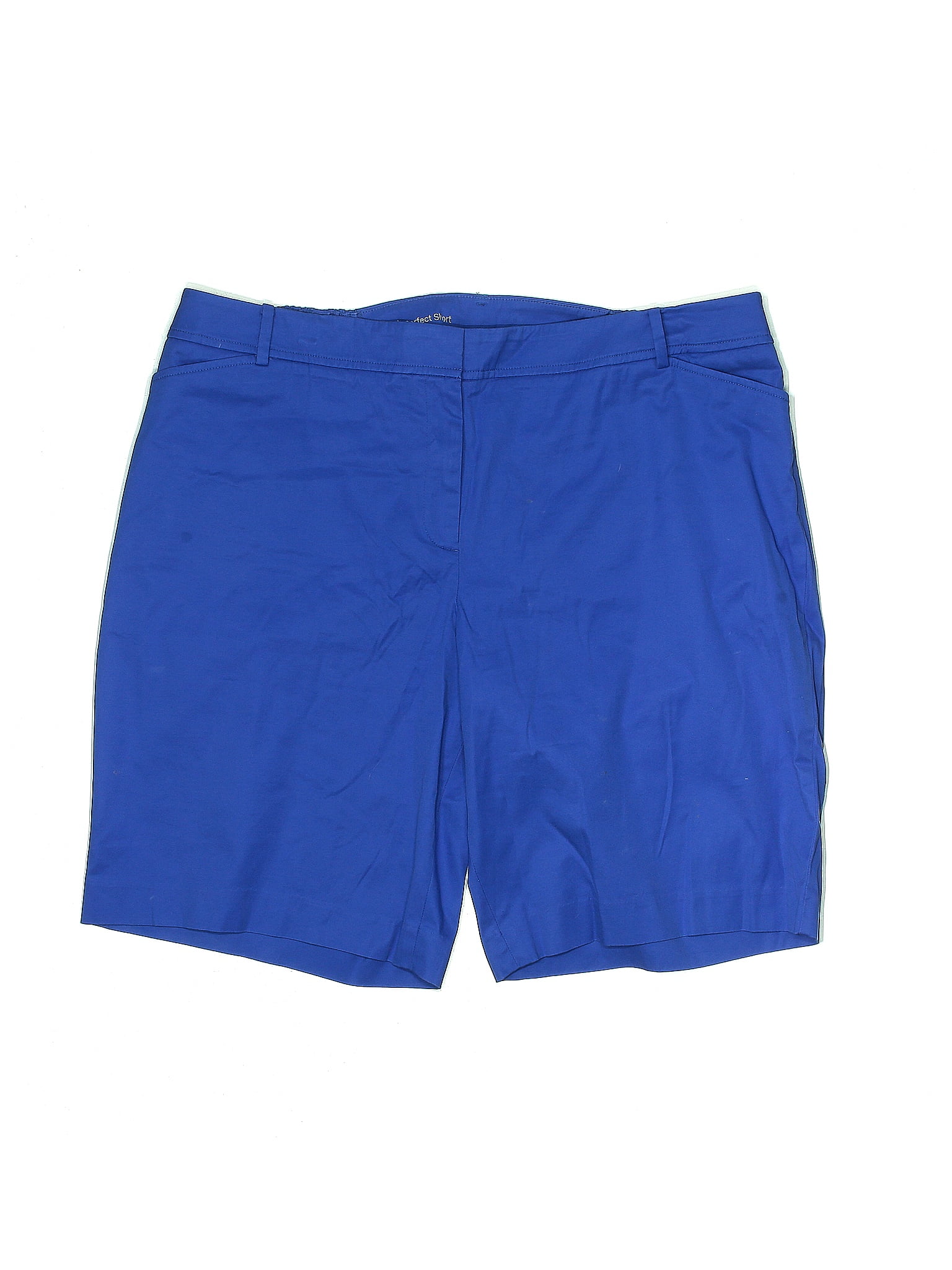 Talbots Solid Blue Khaki Shorts Size 20W (Plus) - 71% off | thredUP