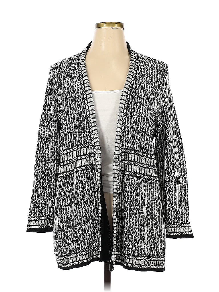 Zozo Color Block Gray Cardigan Size 1X (Plus) - 68% off | thredUP