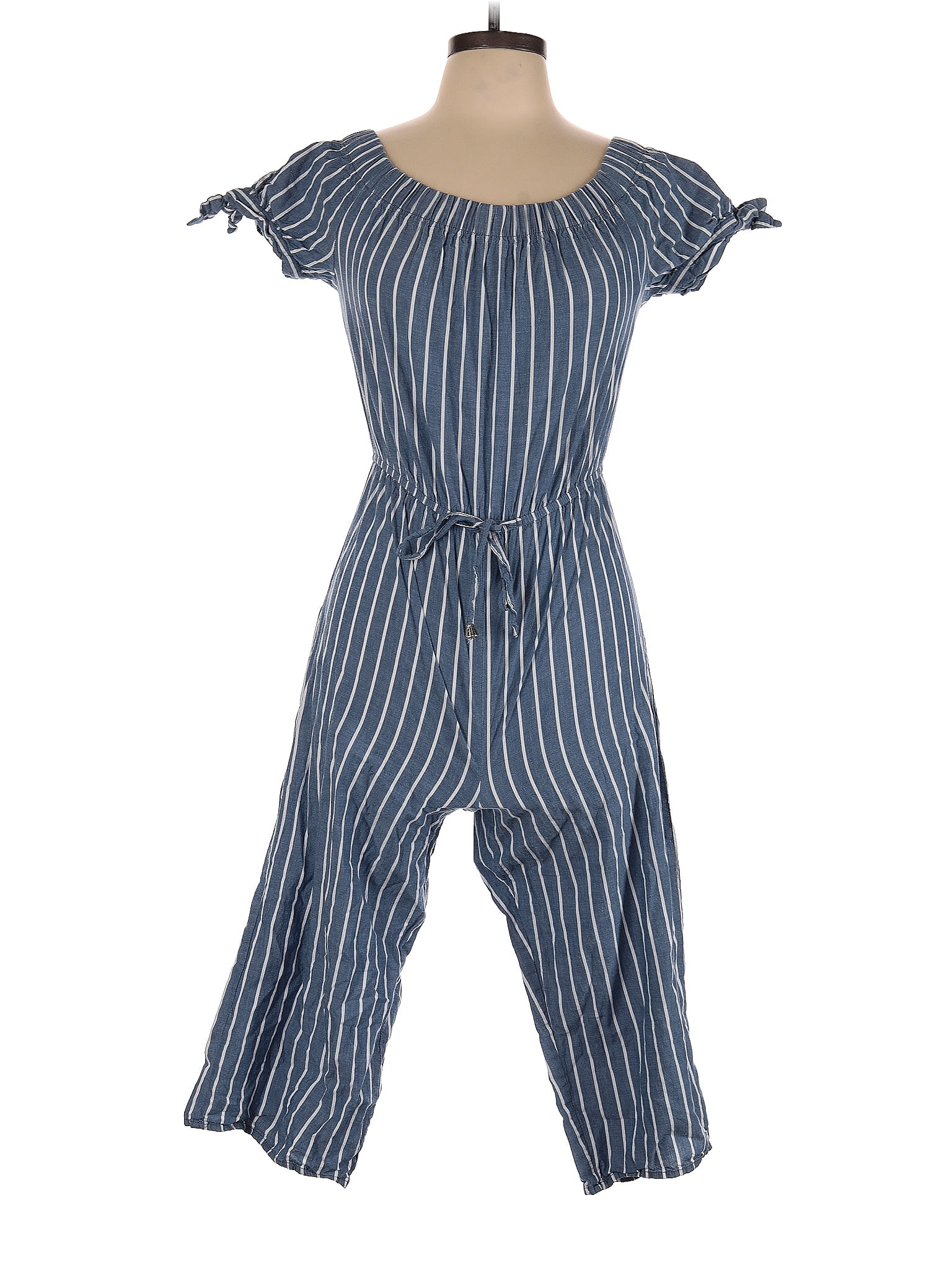 Blush 100% Cotton Stripes Multi Color Blue Jumpsuit Size M - 48% off ...