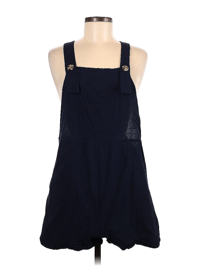 Shein 100% Cotton Solid Navy Blue Romper Size M - 56% off | thredUP