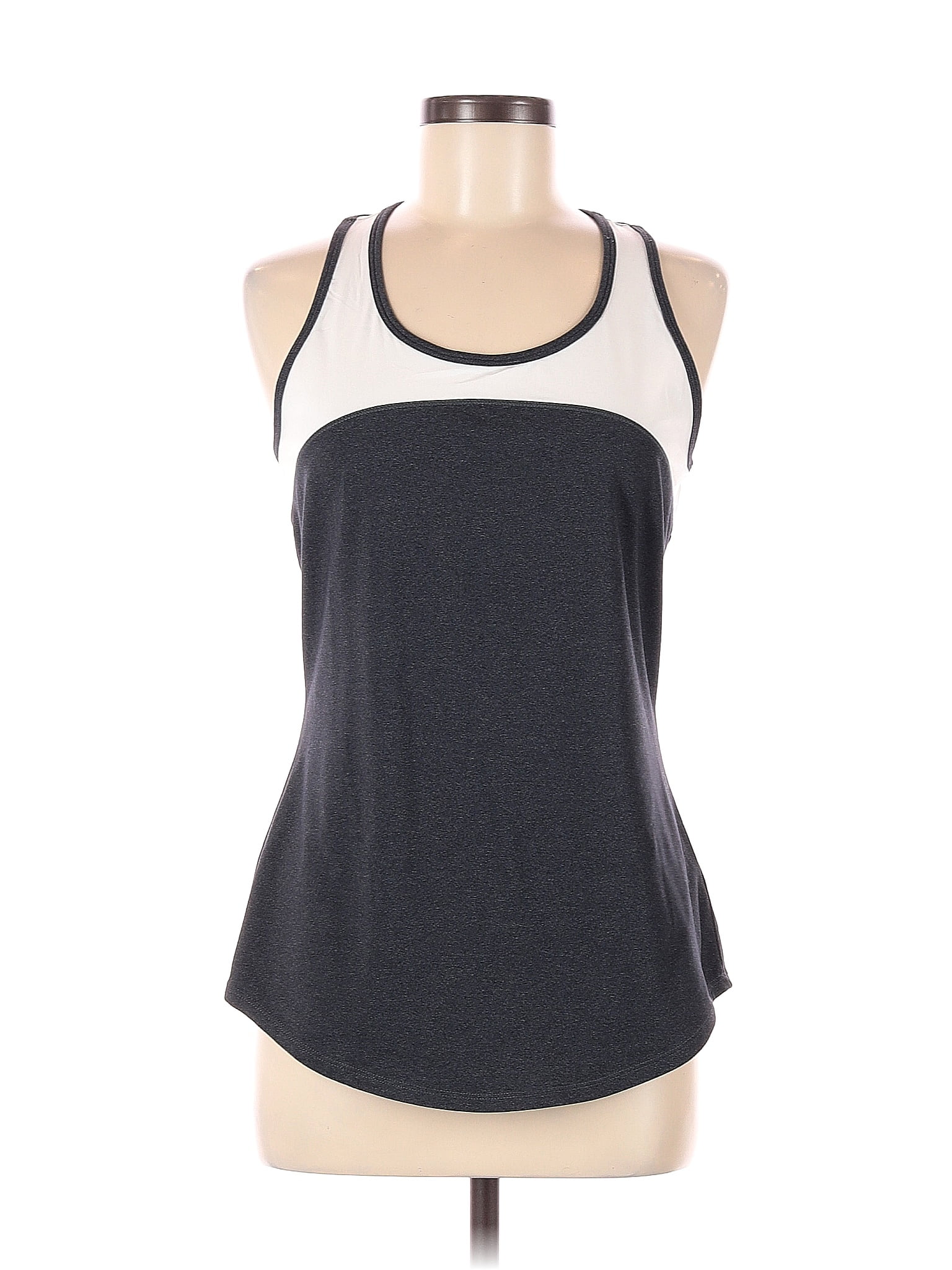 Athleta Color Block Polka Dots Gray Active Tank Size M - 59% off | thredUP
