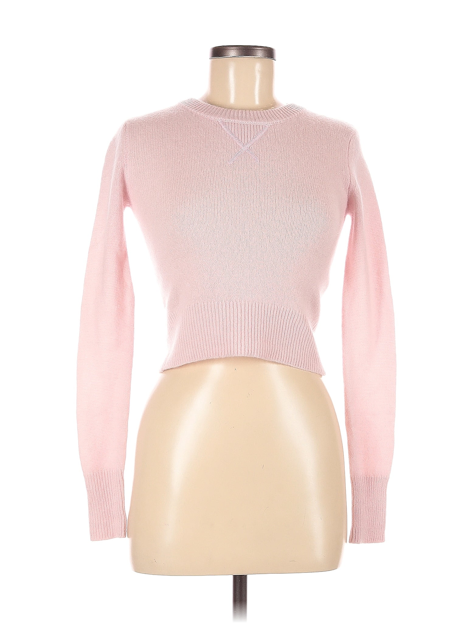 The Group by Babaton 100% Cashmere Color Block Solid Pink Cashmere ...
