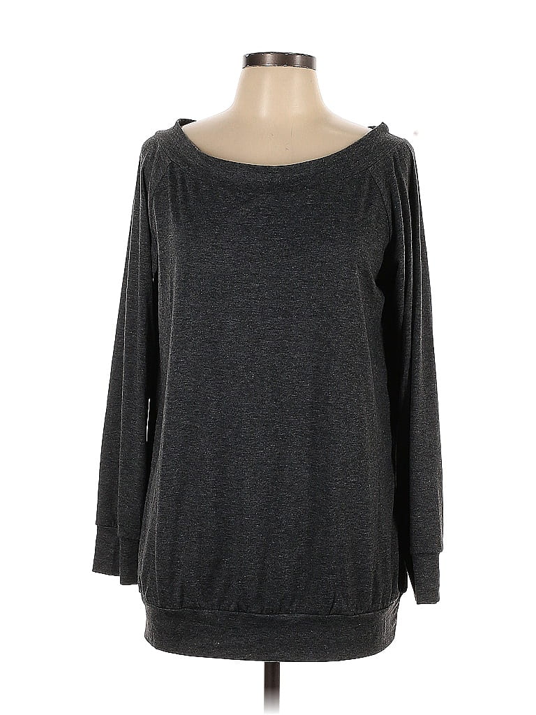 Halife Marled Gray Long Sleeve Top Size L - 54% off | ThredUp