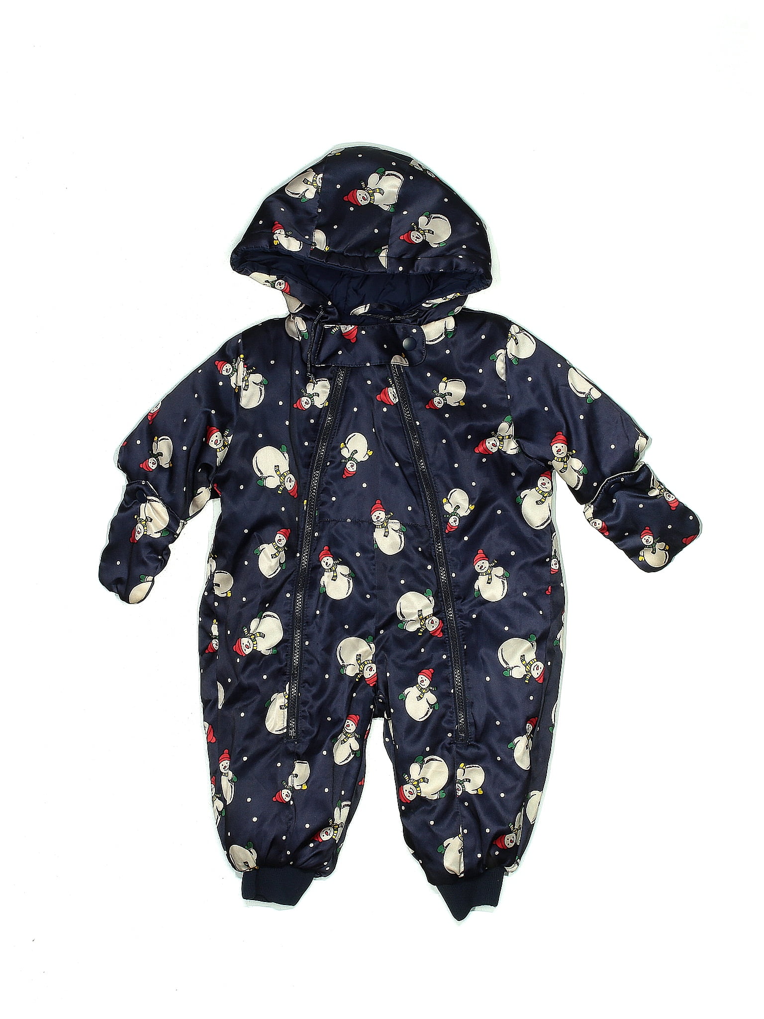 Lands' End 100% Polyester Navy Blue One Piece Snowsuit Size 12-18 mo ...