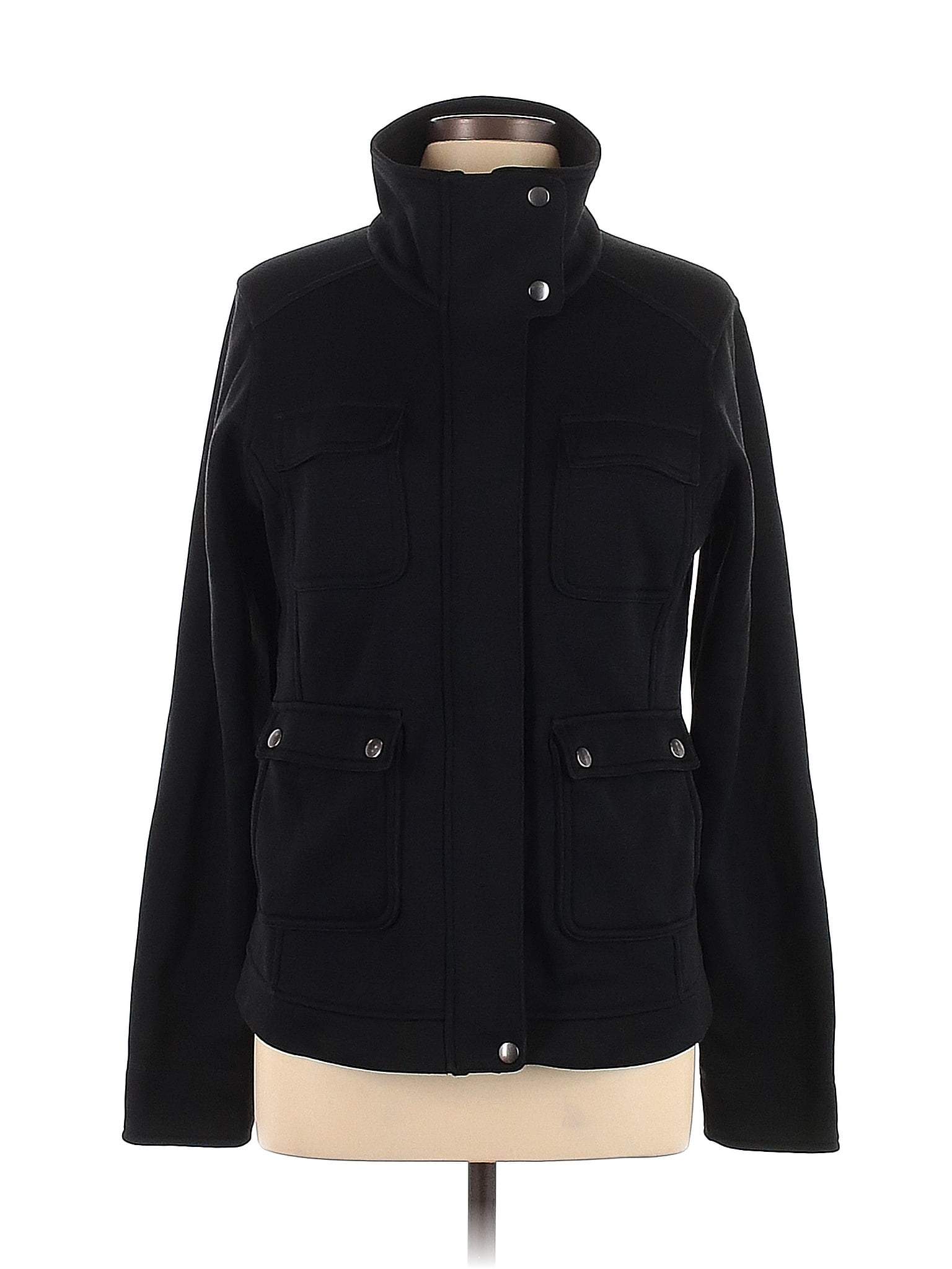 Patagonia 100% Polyester Solid Black Jacket Size L - 58% off | thredUP