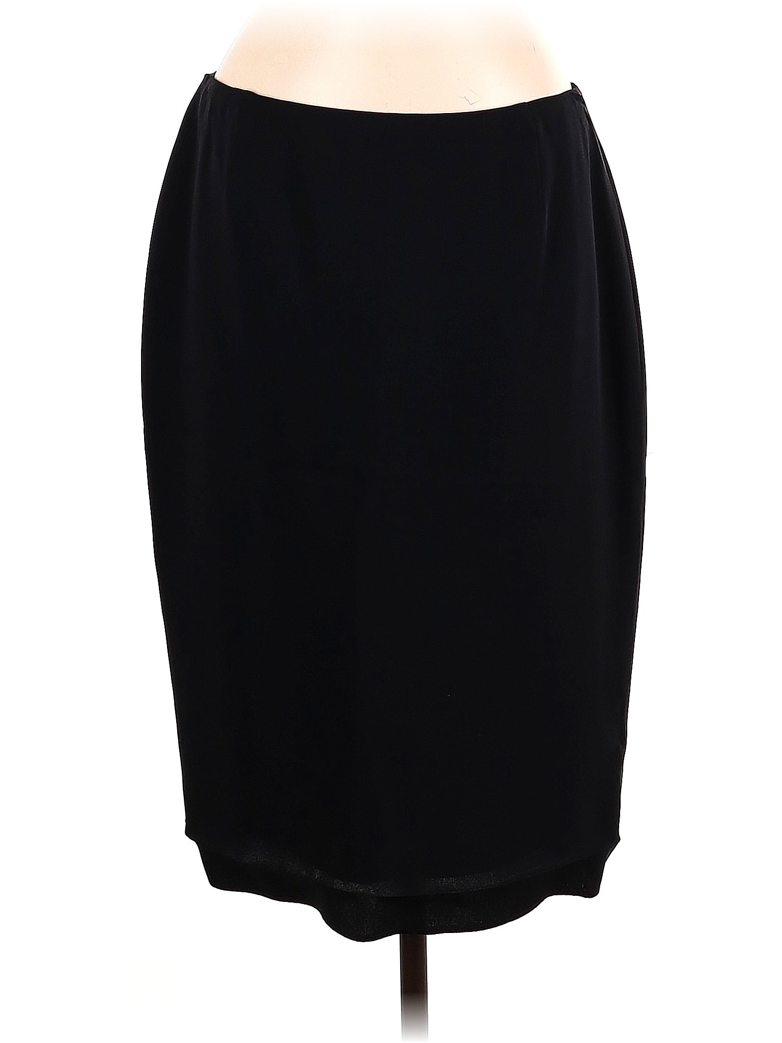 Escada 100% Silk Solid Black Silk Skirt Size 40 (EU) - 85% off | thredUP