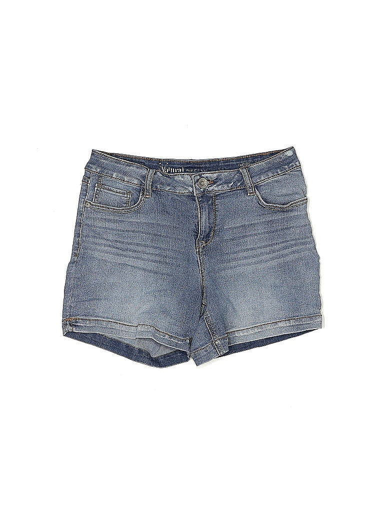 Natural Beauty Solid Blue Denim Shorts Size 8 - 58% off | thredUP
