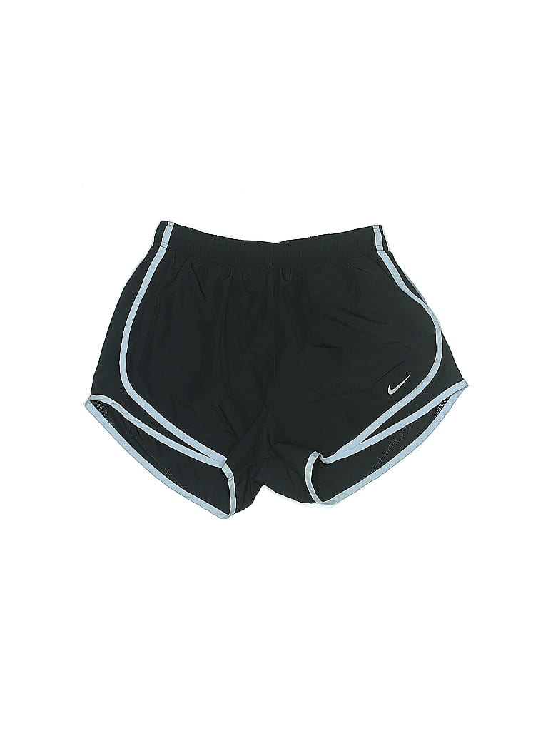 Nike 100% Polyester Color Block Solid Black Athletic Shorts Size M - 64 ...