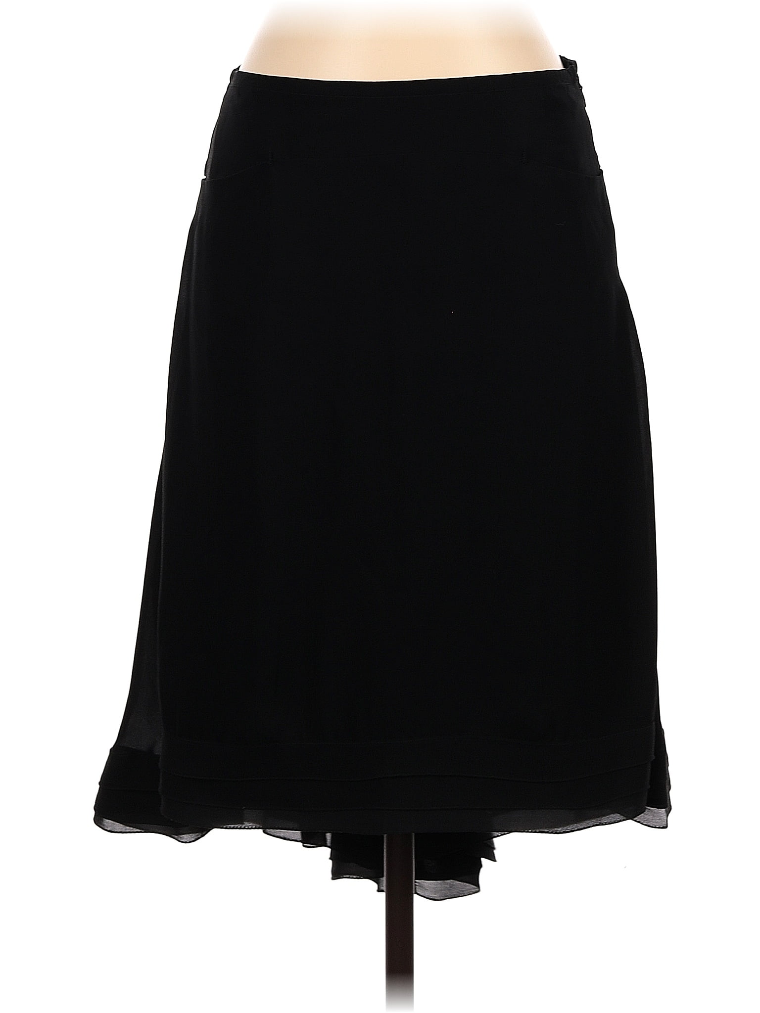 Max Studio 100% Silk Solid Black Silk Skirt Size XS - 76% off | thredUP