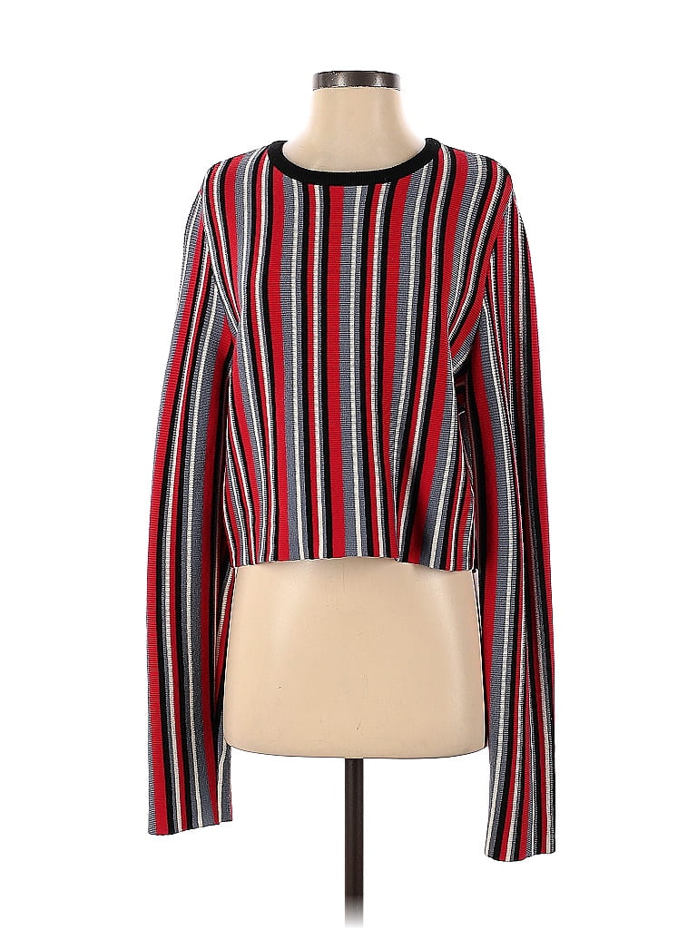 Victor Glemaud 100% Wool Color Block Stripes Multi Color Red Striped ...