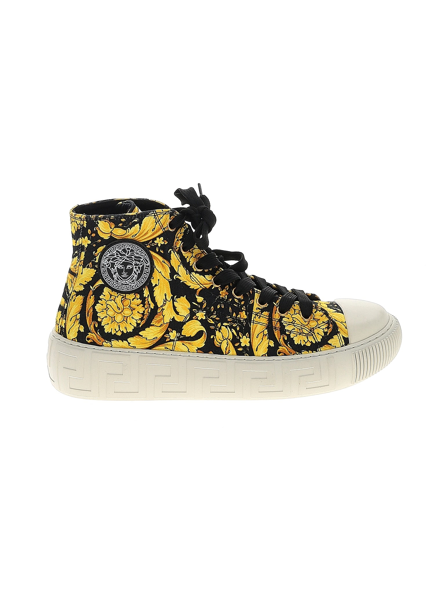 Versace Baroque Print Multi Color Yellow Sneakers Size 39 (IT) - 28% ...
