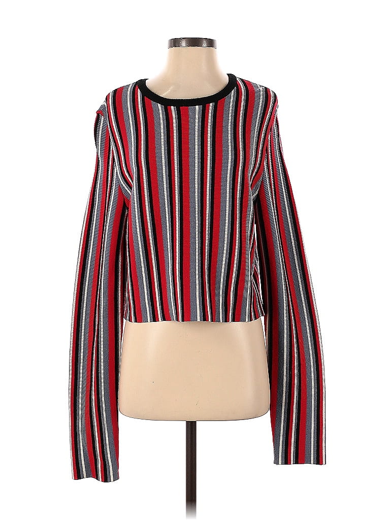 Victor Glemaud 100% Wool Color Block Stripes Multi Color Red Striped ...